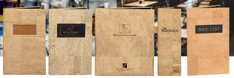 Leather Metal Cork Cafe Menu Covers- World Wide Menu Covers